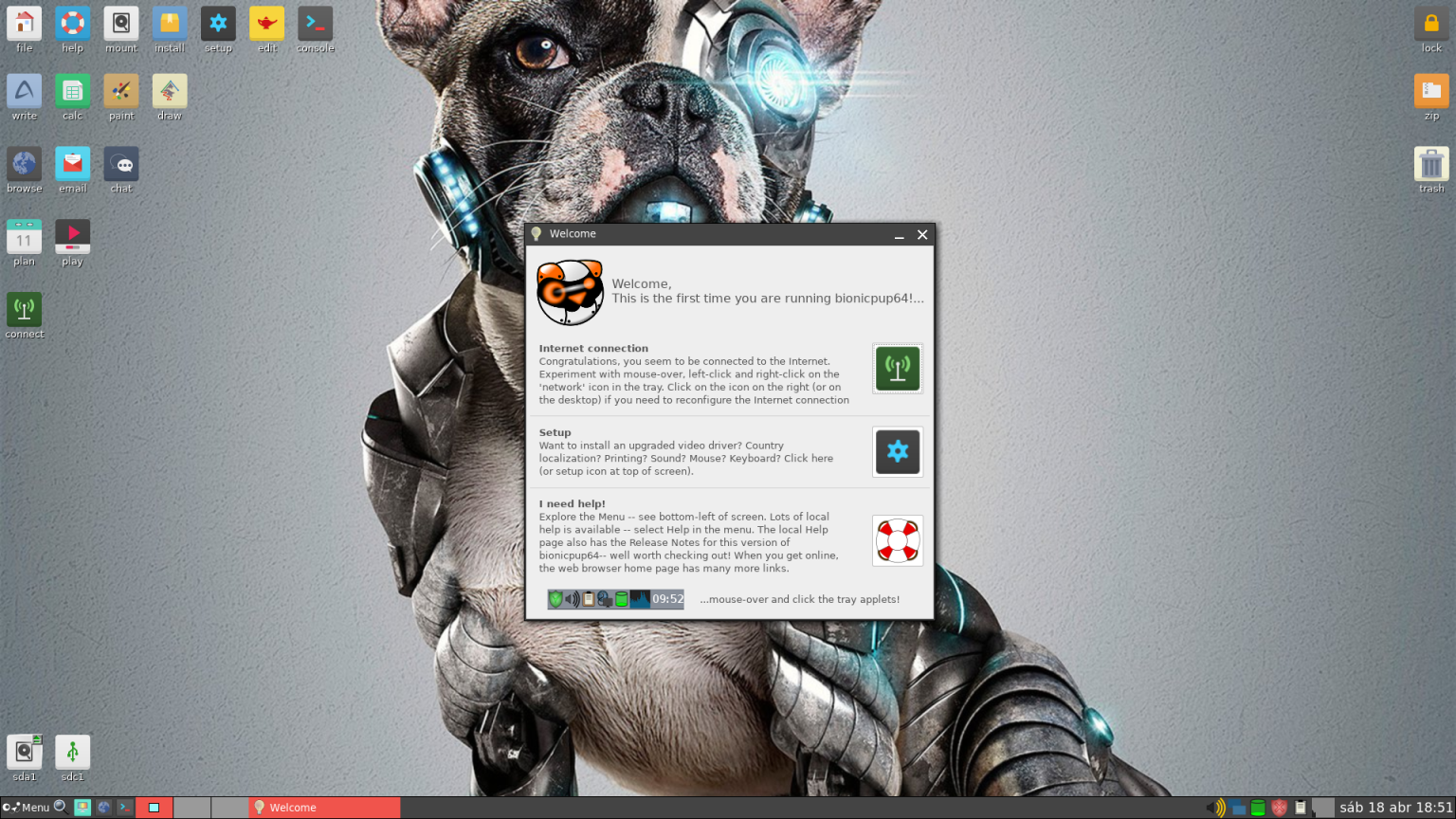 Configurando Puppy Linux (bionic 64) en USB (parte 1)